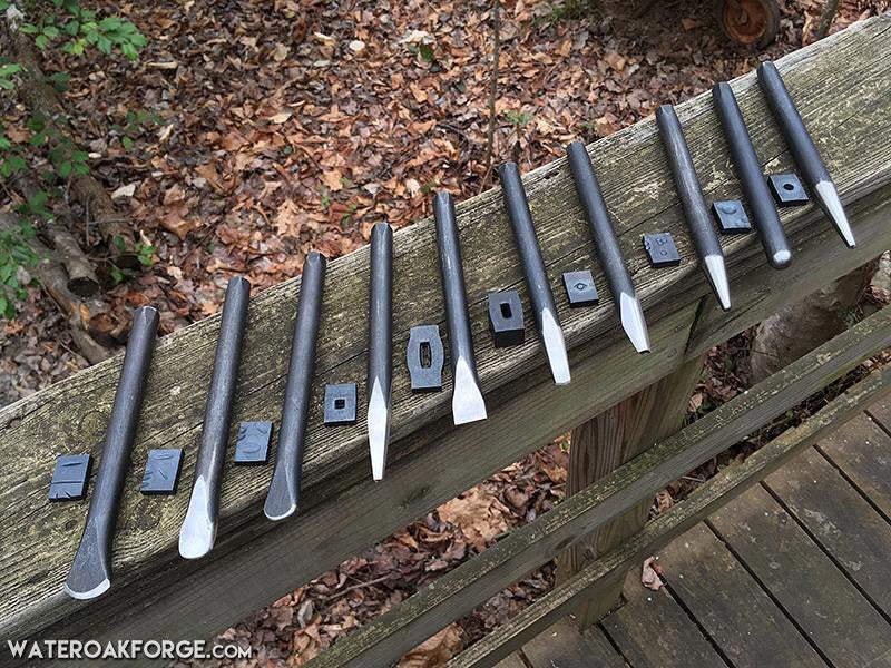 Blacksmith Punch Set, 10pcs. - Water Oak Forge Blacksmithing Tools – WOF